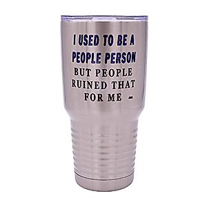 Rogue River Tactical Funny Sarcastic People Person 30 Oz. Travel Tumbler Mug Cup w/Lid Vacuum Insulated Work Gift
