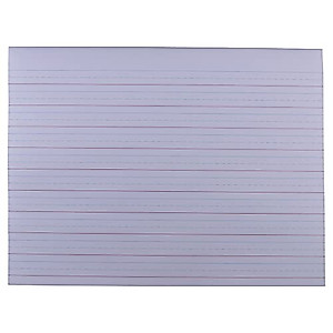 Top Flight Multi-Method 3rd Grade Primary Tablet, 1/2 Inch Ruling, Bond Paper, 11 x 8.5 Inches, 40 Sheets (56419), White