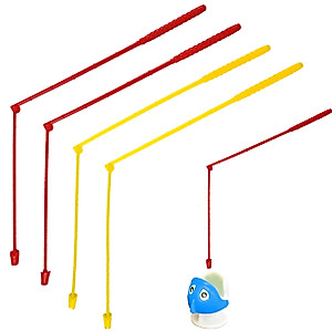 Haktoys Replacement Fishing Poles Kit Rods Set (Pack of 4) Non-Magnetic Poles Works Fishing Games and Other Compatible Fishing Board Games