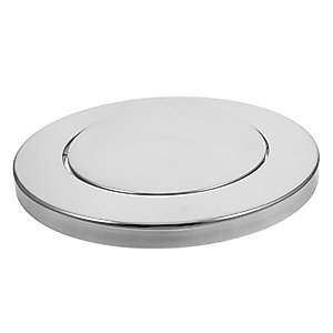 LABRIMP Swing Lid Trash Can Lid Rubbish Bin Recessed Trash Bin Cover Flush Trash Can Cover Countertop Trash Top Cover Tabletop Waste Lid Trash Grommet Lid Silver 201 Stainless Steel