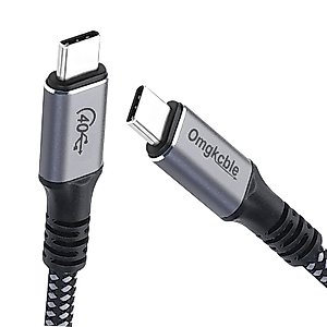 USB4 for Thunderbolt 4 Cable 4ft, USB C Cable with Super-Fast 40Gbps Data Transfer and 100W Fast Charging,8K@30Hz 5K@60Hz or Dual 4K Video,Compatible with Type C MacBook,iMac,SSD,Docking and Hub