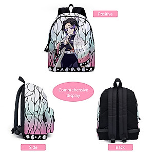 AidiTrend Anime Canvas Bag Kochou Shinobu School Bags Girls Boy Travel Bag Notebook Bags Cosplay Accessories Medium