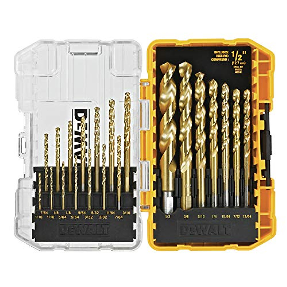 DEWALT Titanium Nitride Drill Bit Set, 21-Piece (DW1342)