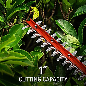 Greenworks 40V 24" Cordless Hedge Trimmer (1" Cutting Capacity), 2.0Ah USB Battery and Charger Included