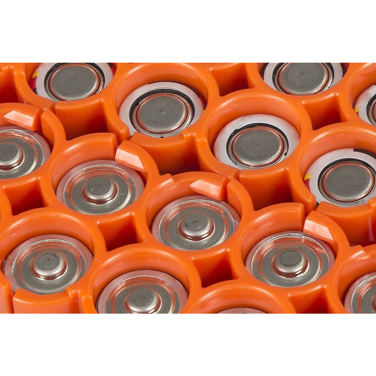 Storacell SLAAMS by Powerpax SlimLine AA Battery Caddy, Glow-in-the-Dark Moonshine, Holds 4 Batteries