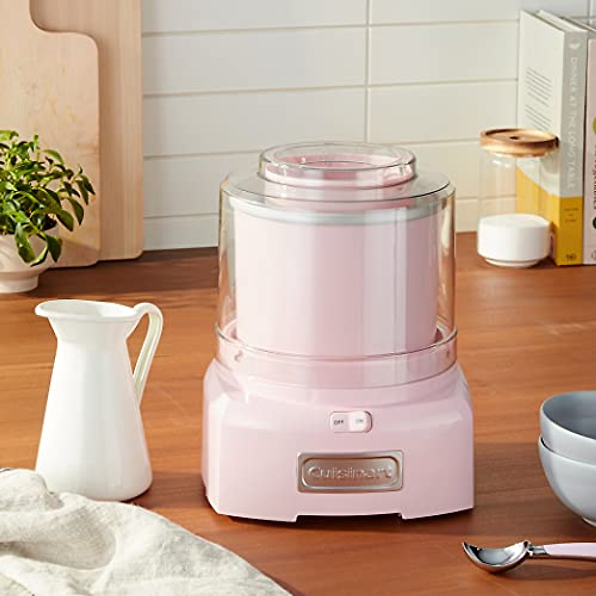 Cuisinart ICE-21PK Frozen Yogurt - Ice Cream & Sorbet Maker, Pink, 1.5 Quart