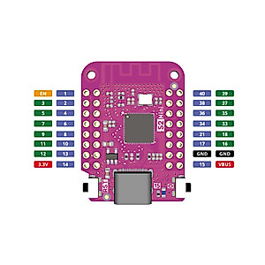 HiLetgo 3pcs ESP32 S2 Mini WIFI Board Based ESP32-S2FN4R2 ESP32-S2 4MB FLASH TYPE-C Connect