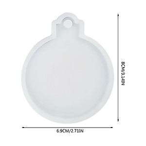 Earring Set Mould Silicone Mould Christmas Ornament Round Pendant Mould Soap Molds Silicone Set (Black, One Size)