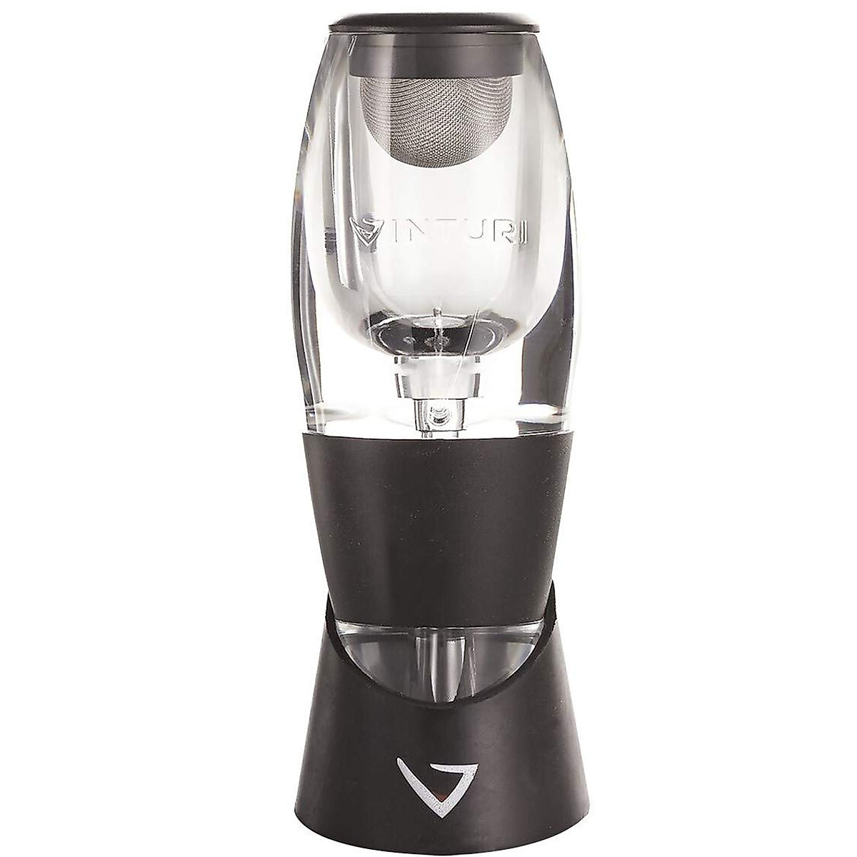 Vinturi Red Wine Aerator Includes Base Enhanced Flavors with Smoother Finish, Black