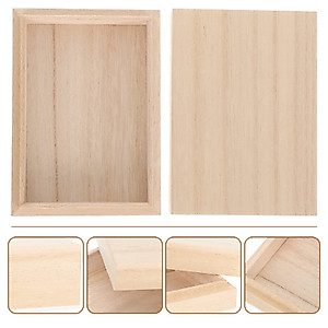 Cabilock Wooden Poker Cards Storage Box Empty Poker Cards Case for Travel Games