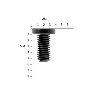 RapidSparesLtd 12 X M2x5mm M2X5L Philips Wafer Head Black Machine Screws for laptops