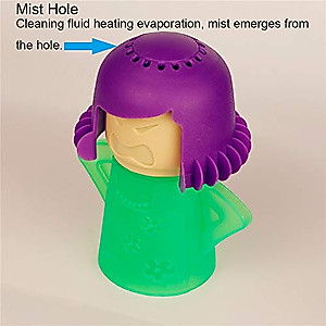 iflymars Angry Mama Microwave Oven Cleaner, Fast Action Steam Kitchen Gadget,Just Add Vinegar and Water (Green)