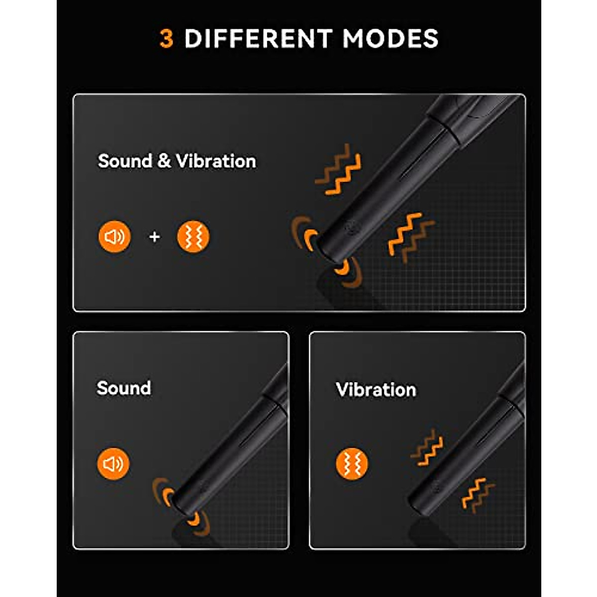 SUNPOW Metal Detector Pinpointer IP68 Waterproof Handheld Pin Pointer Wand with Belt Holster Treasure Hunting Tool Accessories, Buzzer Vibration Sound (Three Mode)