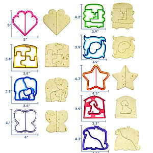 29pc Sandwich Cutter Set for Kids of All Ages - Turn Vegetables, Fruits, Cheese, and Cookie Into Fun Bites - Add to Bento Box and Lunch Box - Toddlers Boys and Girls - Easy to Use