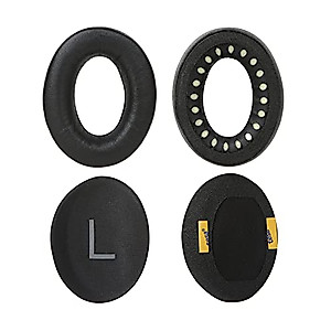 Earpads for Bose QuietComfort 45 QC45 QC35 ii QC35 Professional Headphones Ear Cushions Replacement Ear Pads Padding with Noise Cancelling Lambskin Leather Memory Foam Black