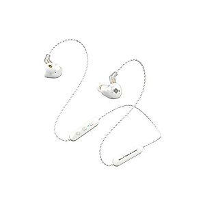 HIDIZS H1 Neckband Sports Bluetooth HiFi Earphones, Dynamic Driver Bluetooth 5.0 Hi Res Headphones with Detachable Cable 2pin 0.78mm for Android Smartphones and Audio Players (White)