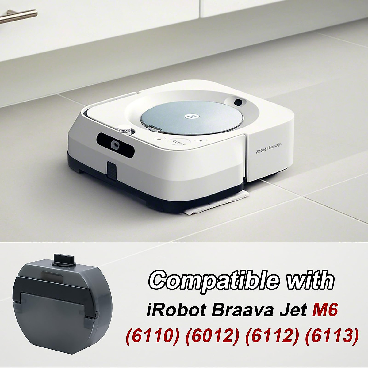 Garbage fighter Replacement Water Tank Box Compatible with IROBOT Braava Jet M6 (6110) (6012) (6112) (6113) Ultimate Robot Mopping Water Tank Accessories