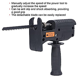 Reciprocating Saw, Electric Reciprocating Saw Handheld Reciprocating Saw Electric Hand Saw Electric Drill Accessories For Woodworking, Household, Garden