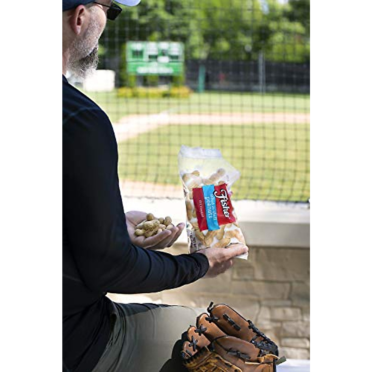 Fisher Snack Sea Salt Dry Roasted Peanuts, 36 Ounces, No Artificial Colors or Flavors