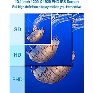 AWOW 10.1 Inch Android 11 Tablet, 64GB ROM Tablets with 6000mAh, FHD 1920 * 1200 IPS Touchscreen, 13MP Camera, Bluetooth 5.0, GPS, Type-C Charge