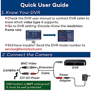 honic 24/7 Full-Color 5MP/4MP/2MP/1080P HD TVI/AHD, 4MP/1080P HDCVI Dome CCTV Security Camera, 3.6mm Lens Indoor Outdoor Color Night Vision Waterproof Analog Surveillance Camera