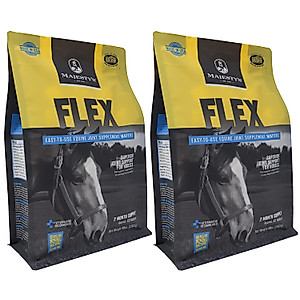 Majesty's Flex Wafers - Superior Horse/Equine Joint Support Supplement - Glucosamine, MSM, Chondroitin, Yucca, Vitamin C (Regular, 2 Pack (120 Count Total))