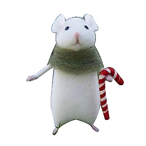 Festive Felt Mouse Halloween Ornament Handmade Needle Felting Mouse Dolls For Christmas Party Festival Home Decor Cute Felted Animals Ornament For Home