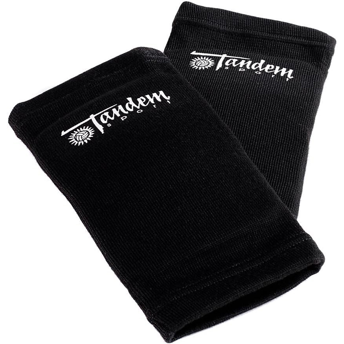 Tandem Sport Volleyball Elbow Pads - Volleyball Pads for Floor Burns and Bruises - Non-Bulky Volleyball Elbow Pads - Black