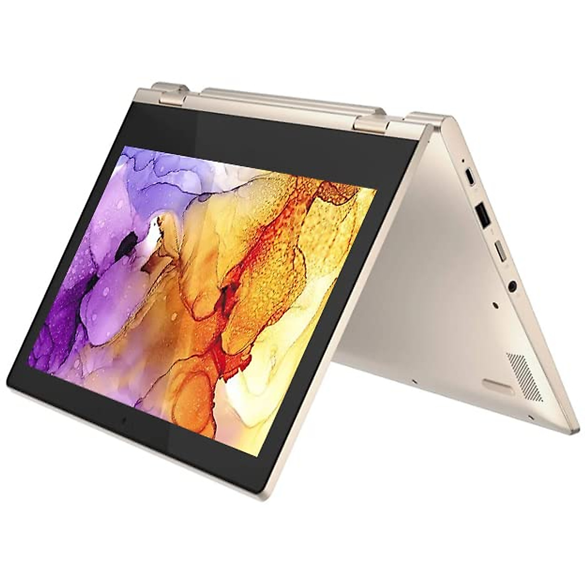 Lenovo 2-in-1 Convertible 11.6” Touchscreen Chromebook, Intel Celeron N Processor Up to 2.70GHz, 4GB Memory, 32GB Storage, Chrome OS, Pale Gold (Renewed)