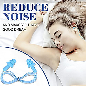 BESSELING Ear Plugs for Sleeping Noise Reduction Ear Plugs 6 Pairs Comfortable Silicone Ear Plug Sound Blocking Earplugs for Sleep Snoring Swimming Concert Musician Construction Shooting (6pack)