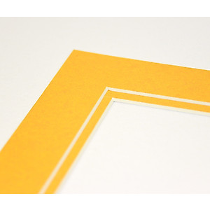 topseller100, Pack of 10 Orange 8x10 Picture Mats Matting with White Core Bevel Cut for 5x7 Pictures