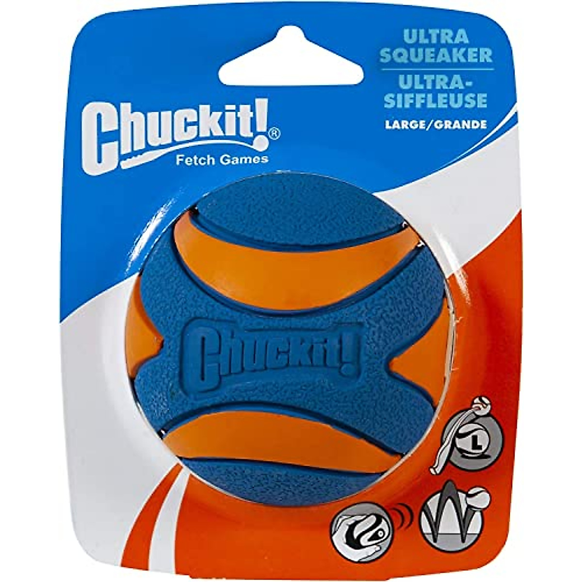 Chuck It Dog (3 Pack) Ultra Squeaker Ball, Large, All Breed Sizes