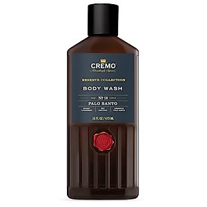Cremo Rich-Lathering Palo Santo Body Wash for Men, Notes of Bright Cardamom, Dry Papyrus and Aromatic Palo Santo, 16 Fl Oz