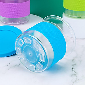 CINPIUK Ice Cream Pints, 4 Pack Containers with Silicone Lids & Covers Replacements for Ninja Creami Pints, Compatible with NC301 NC300 NC299AMZ Series Ice Cream Maker, Dishwasher Safe Containers