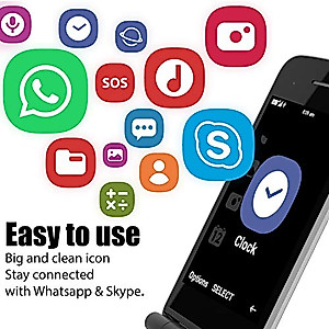 TIANHOO Flip Phone for Seniors 4G, Senior Flip Phone Unlocked with Big Buttons Dual Card GSM LTE Flip Phone for Elderly with Large Buttons Flip Cell Phone for Seniors (Silver)