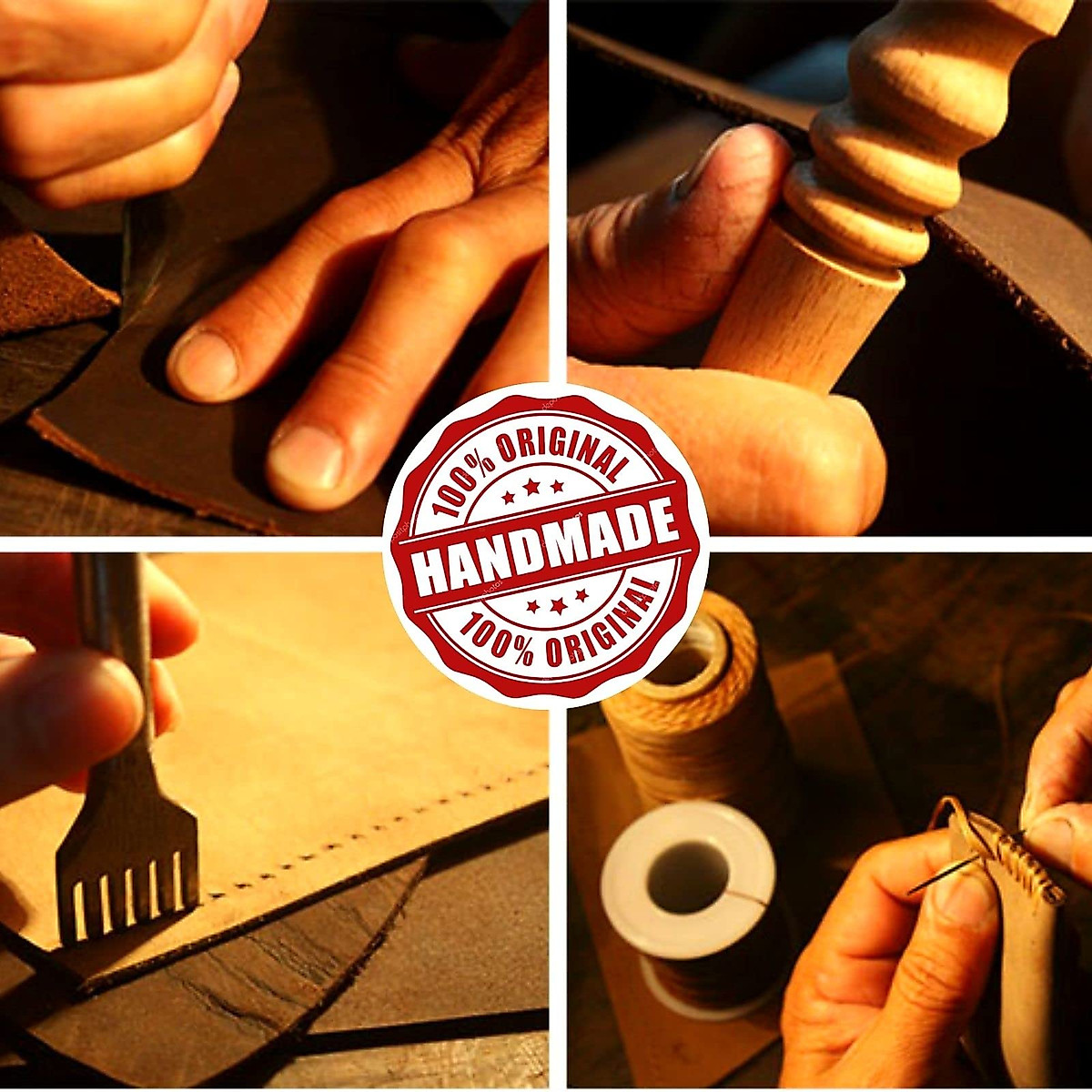 TechMoonPro Leather Pen Case,Double Pencil Case for Handmade Crazy Horse Leather,for Apple Pencil,Pen(Carved)