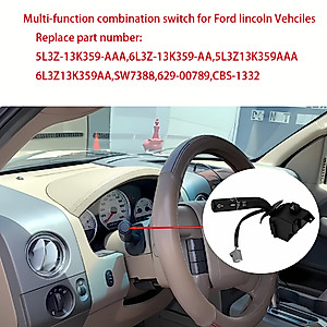 5L3Z13K359AAA Headlight Signal Combination Switch, for 2005-2008 Fords F-150,2006-2008 Lincoln Mark LT Replaces# 5L3Z-13K359-AAA,6L3Z-13K359-AA,SW7388,629-00789,CBS-1332