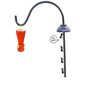 BugSnub Shepherd's Hook Ant Guard (1-Pack) - Hummingbird Moat Free Crawling Insect Protection