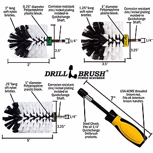 Car Cleaning Supplies Interior - Car Detailing Kit - Scrub Brushes for Cleaning - Wheel Cleaning Brush for Drill - Soft Bristle Cleaner Brush - Carpet Scrub Brush - Car Detailing Brush Set - Clean Car