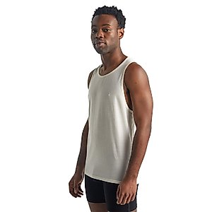Icebreaker Merino Anatomica Tank Tops for Men, Merino Wool Base Layer - Soft, Stretchy Sleeveless Shirts for Men - Durable Tank Top Undershirt for Daily Wear, Outdoor Activities - Snow, Large