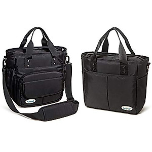 Scorlia Insulated Lunch Bag with Removable Shoulder Strap, Extra Large Lunch Tote With Tall Drinks Holder for Men and Women