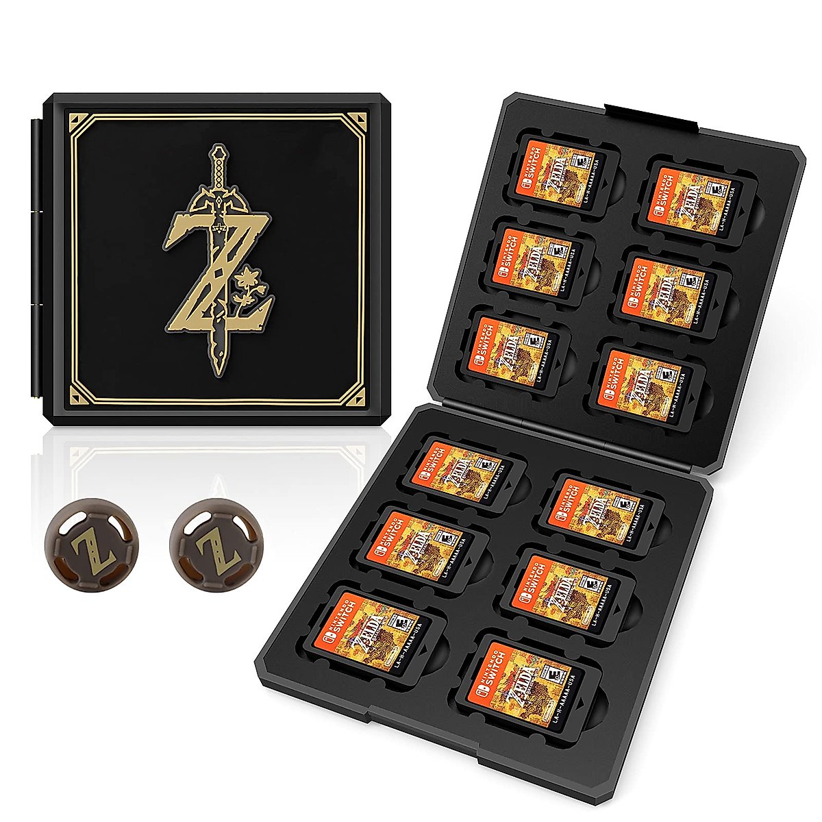 UFOPETIE Game Case Storage for Switch Game Cards Zleda Games Cube up to 12 Games,Foldable Nintendo Switch Game Card Case Cube Nintendo Switch Game Storage,for Zleda Switch Accessories-Letter Z