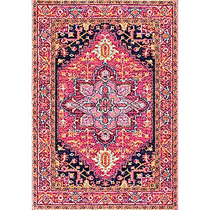 nuLOOM Persian Vonda Area Rug, 6' 7" x 9', Pink