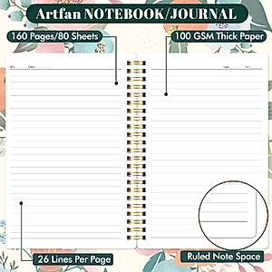 Notebook - 3 Pack A5 Lined Journal Notebooks, 8.3'' x 6'' Spiral Notebook, Journal Notebook with Thick Paper, Classic College Ruled Notebooks for Office, School Supplies