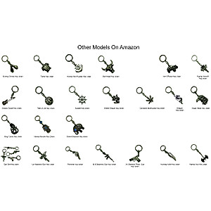 Dual Pack Oriental Lucky Elephant Charm With Evil Eye Metal Oxide Color Key Chain Keyring