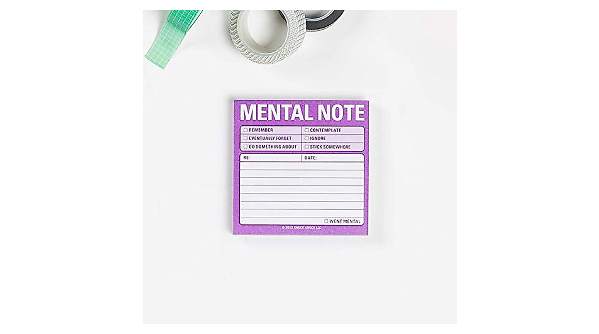 Knock Knock Mental Note Sticky Notes - Fun & Functional