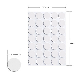 Nilogie 350 Pcs (0.79 Inch Diameter) 20mm Double Sided Adhesive Glue Round Dots Stickers Removable Clear Sticky Tack Putty Waterproof for Balloon, Crafts, Art Decoration