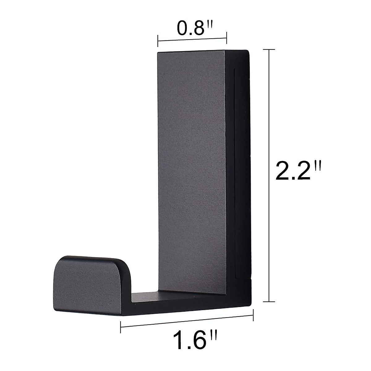 VOROMADU Coat Hooks Wall Mounted Towel Hooks Heavy Duty Single Robe Hanger for Bathroom Kitchen Office,3 Pack Solid Anodized Aluminum (Black)