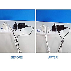 Besign 60 Pack Fastening Cable Straps, Reusable Cord Organizer, Keeper Holder, Cable Ties for Earphones, Earbuds, Headphones, Home Office Tablet, PC, TV Wire Management, Black and White