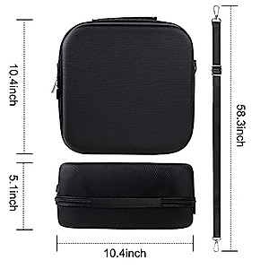 AiliveSun [Face respirator case] Hard Protective Travel Case for 3M Full Facepiece Reusable 6700 6800 6900 [Black]